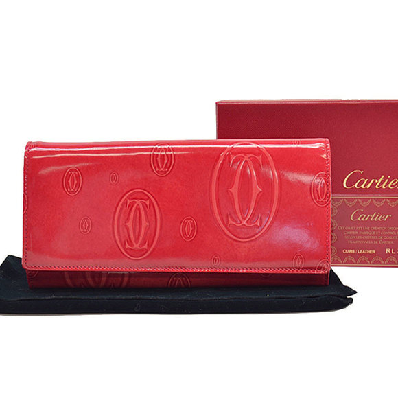 Cartier | Bags | Cartier Bifold Long Wallet Happy Birthday Patent ...